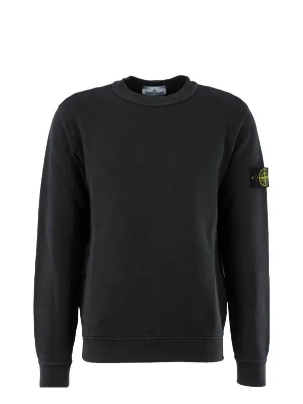 Stone Island Logo-patch Crewneck Sweatshirt - Leaden
