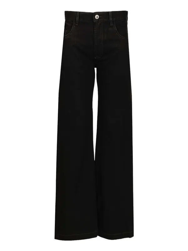 Attico Wide Leg Jeans - Black