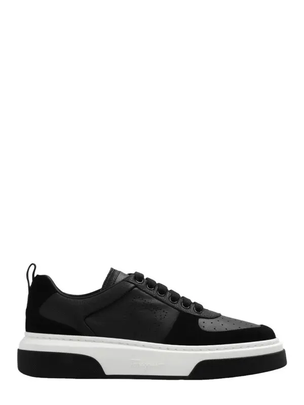 FERRAGAMO Cassina Gancini Sneakers - Black/white