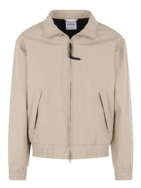 Aspesi Zip-up Elasticated Hem Jacket - Nude