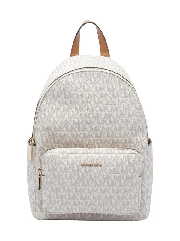 Michael Kors Medium Signature Logo Backpack - White