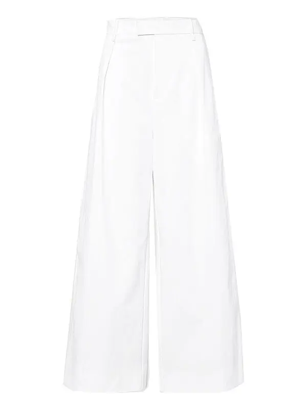 Bottega Veneta High Waist Wide-leg Trousers - White