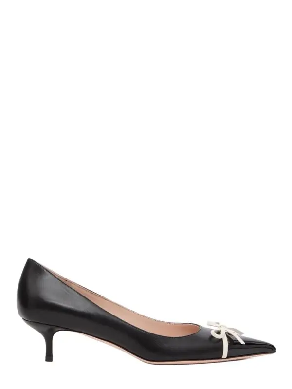 Valentino Garavani Bow Detailed Pointed Toe Pumps - Black