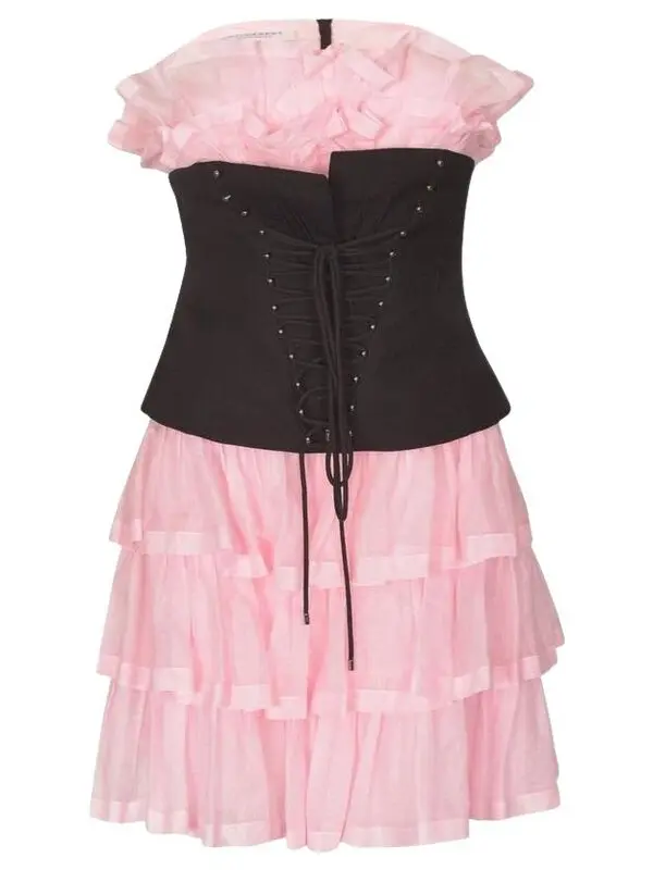 Philosophy Di Lorenzo Serafini Corset Ruffle Dress - Pink