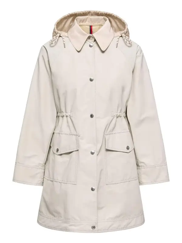 Moncler Hooded Pocket Down Parka With Removable Vest - Beige