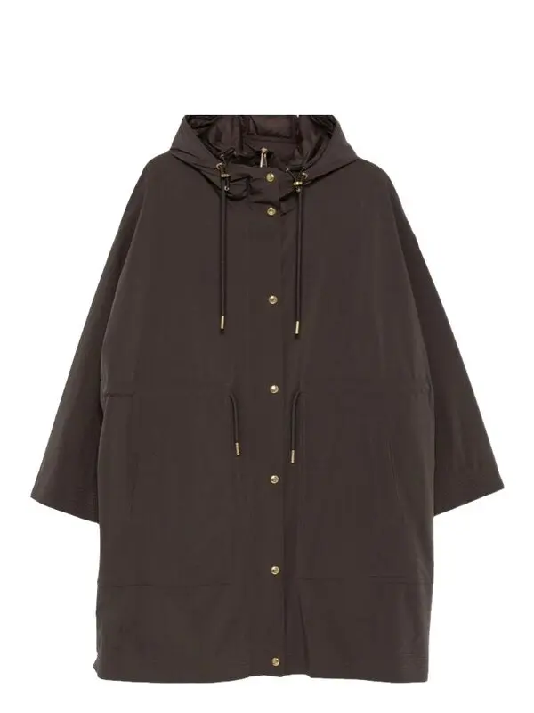 Moncler Drawstring-waist Hooded Coat - Black