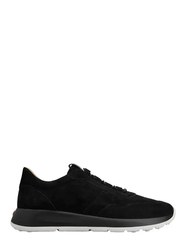 TOD'S Suede Sneakers With Rubber Pebble Detailing - Black