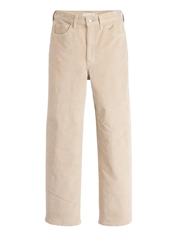 LEVI'S Ribcage Straight-leg Corduroy Pants - White Swan