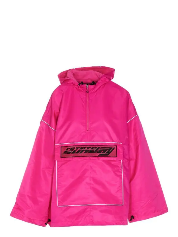 ROTATE BY BIRGER CHRISTENSEN High-tech Fabric Hooded Leisure Jacket - Pink