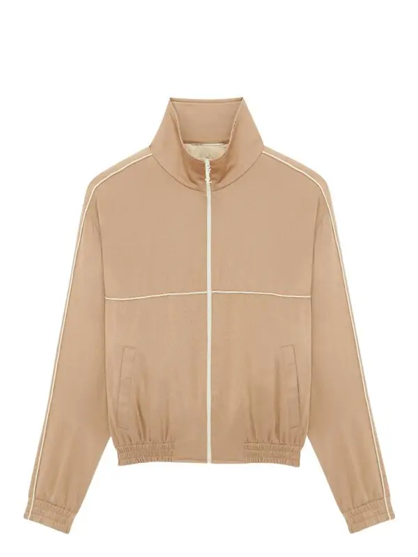 Saint Laurent Zip-up Long-sleeved Jacket - Nude