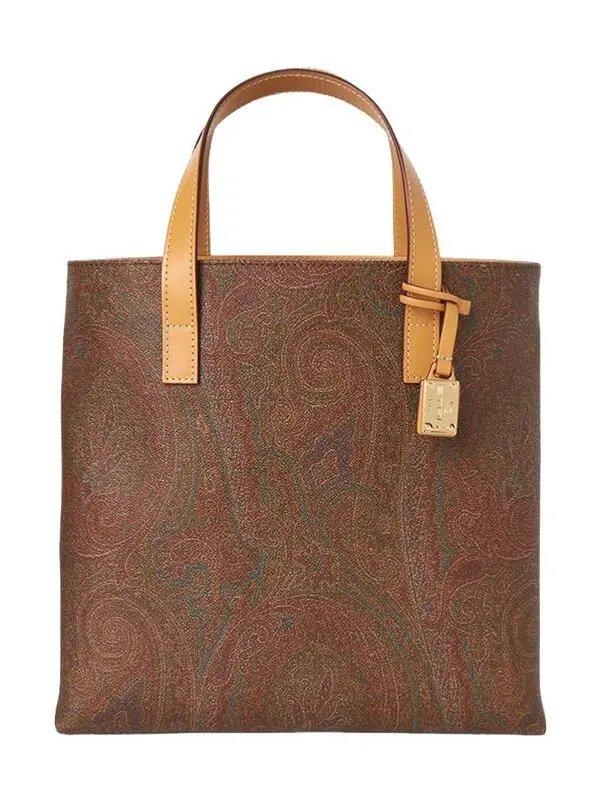 Etro Logo Patterned Tote - Brown