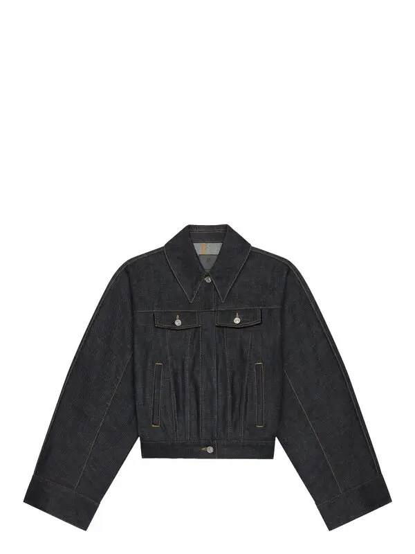Givenchy Embroidered Denim Jacket - Dark Blue