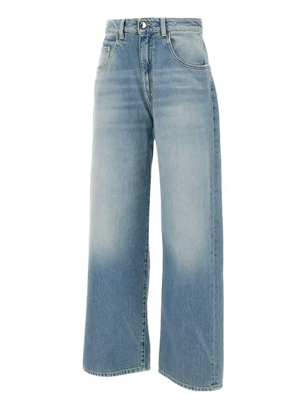 ICON DENIM LOS ANGELES Poppy Jeans With Medium Rise Patch - Blue