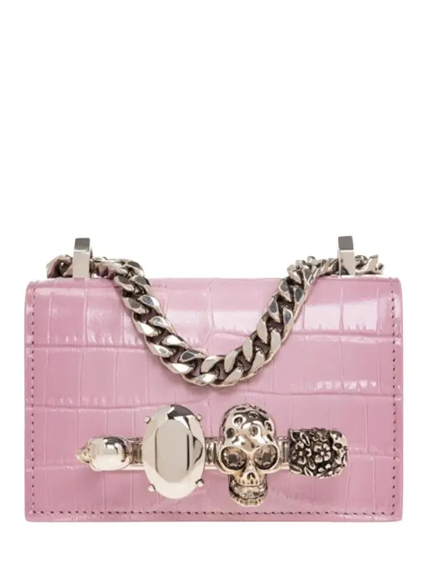 Alexander McQueen Jewelled Satchel Micro Shoulder Bag - Pink