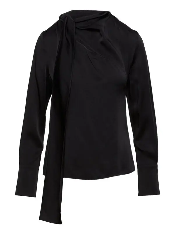 Givenchy Bow Draped Top - Black