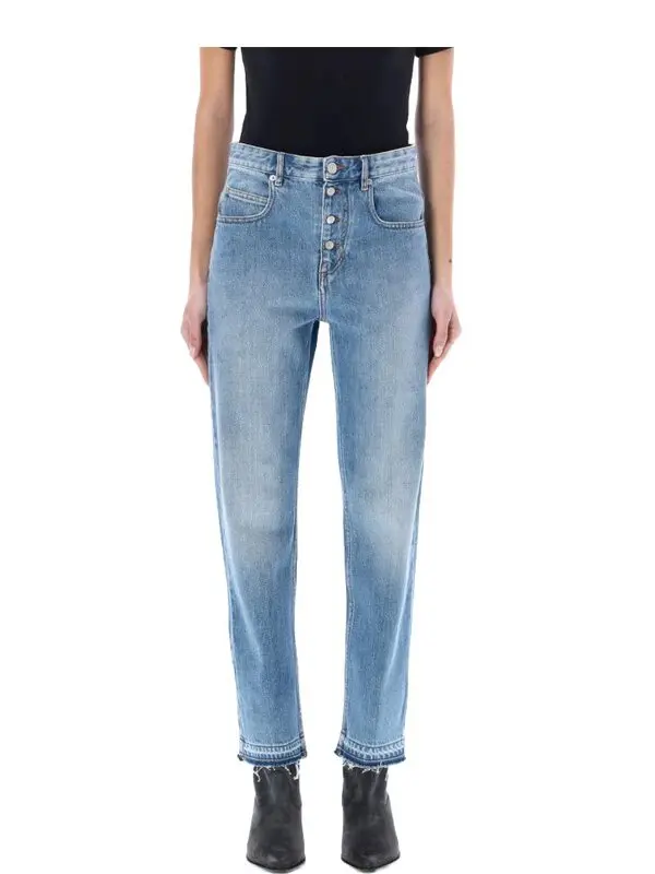 Isabel Marant Étoile Belden Button-fastening Straight Leg Jeans - Blue