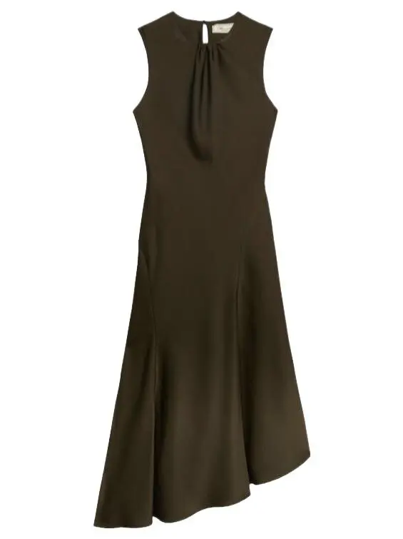 Blumarine Asymmetrical Dress With Keyhole Closure - Green