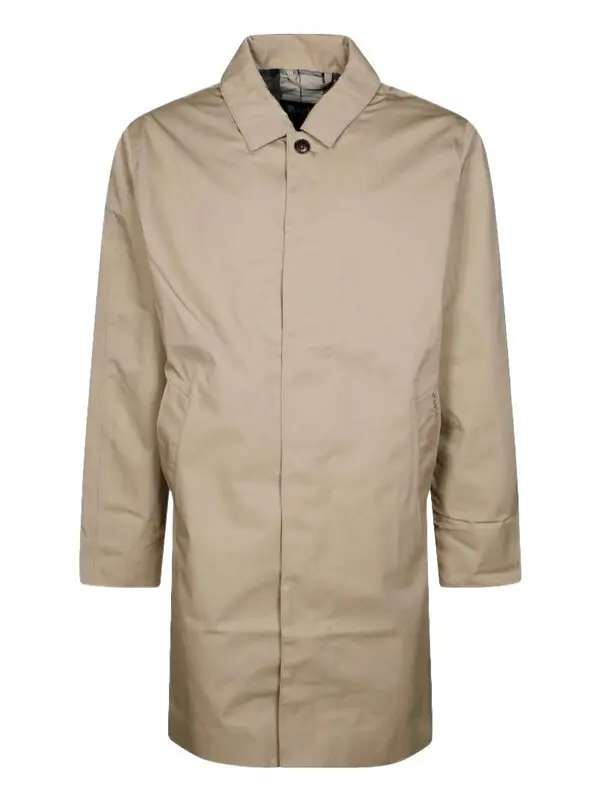 Barbour Collared Buttoned Coat - Nude