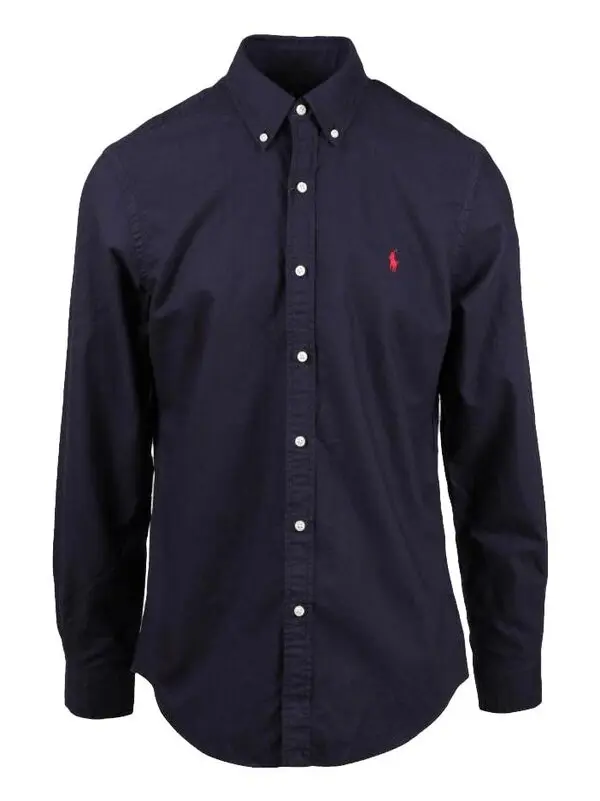 Ralph Lauren Polo Logo Embroidered Shirt - Black