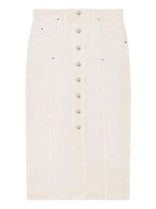 Isabel Marant Étoile Buttoned Midi Skirt - Ecru