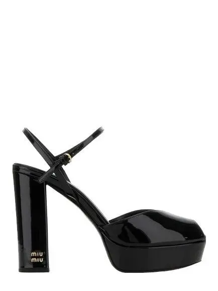 Miu Miu Open-toe High-heeled Sandals - Black