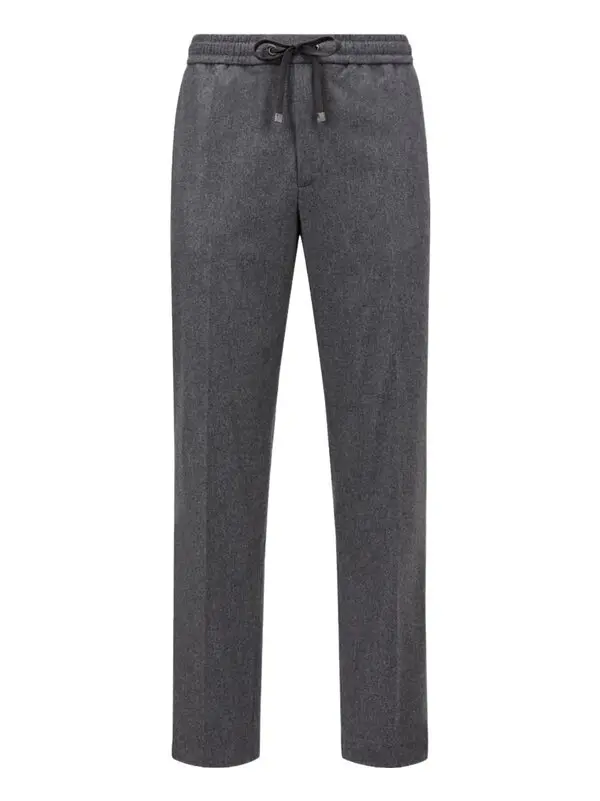 Moncler Logo Patch Drawstring Pants - Dark Grey