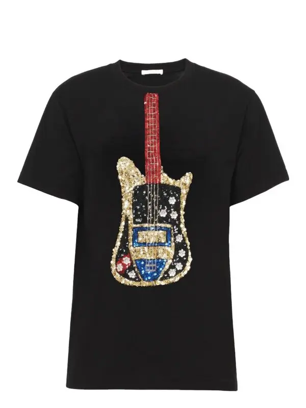 Chloé Embellished Guitar T-shirt - Multicolor