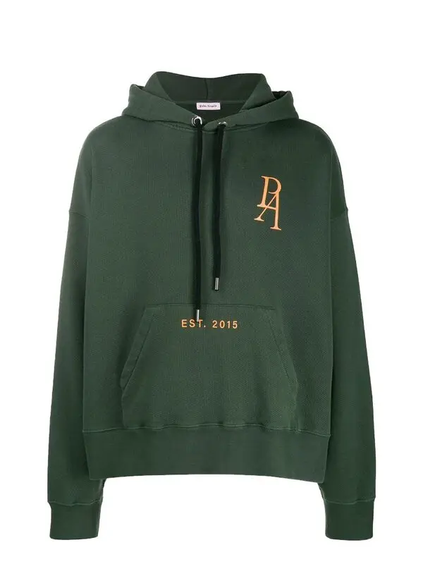 Palm Angels Pa Logo Hooded Sweater - Green