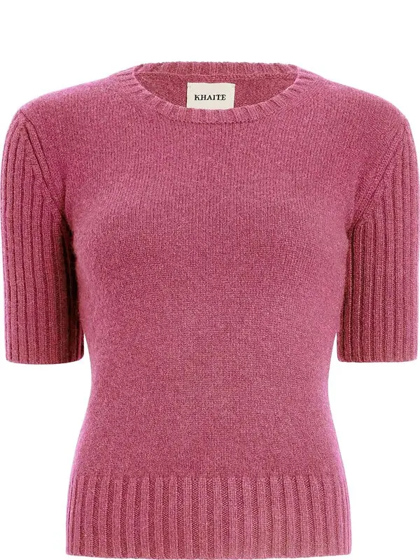 Khaite Mia Short-sleeved Jumper - Amaranth
