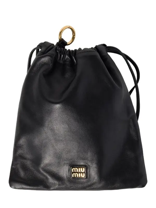Miu Miu Logo Clutch - Black