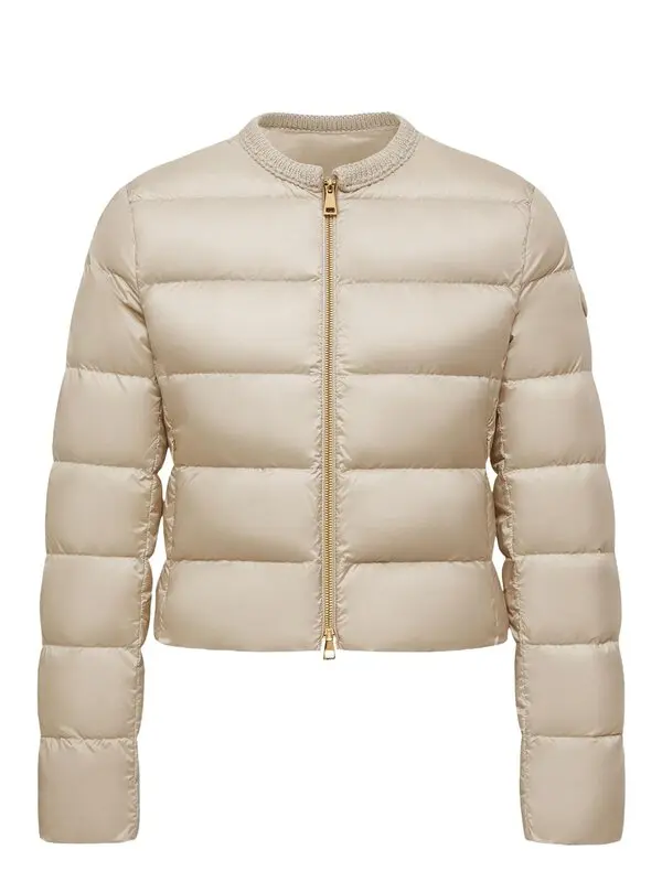 Moncler Mauvezin Wool-trimmed Short Down Jacket - Beige