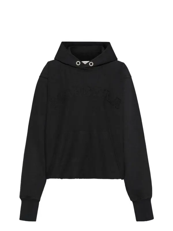 MAISON MARGIELA Embroidered Fleece Hoodie - Black