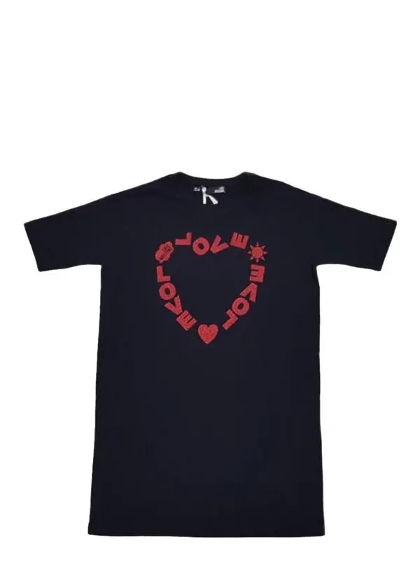 Moschino Short Sleeve T-shirt Dress - Black