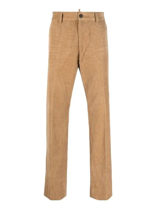 Dsquared2 Straight Leg Corduroy Trousers - Nude