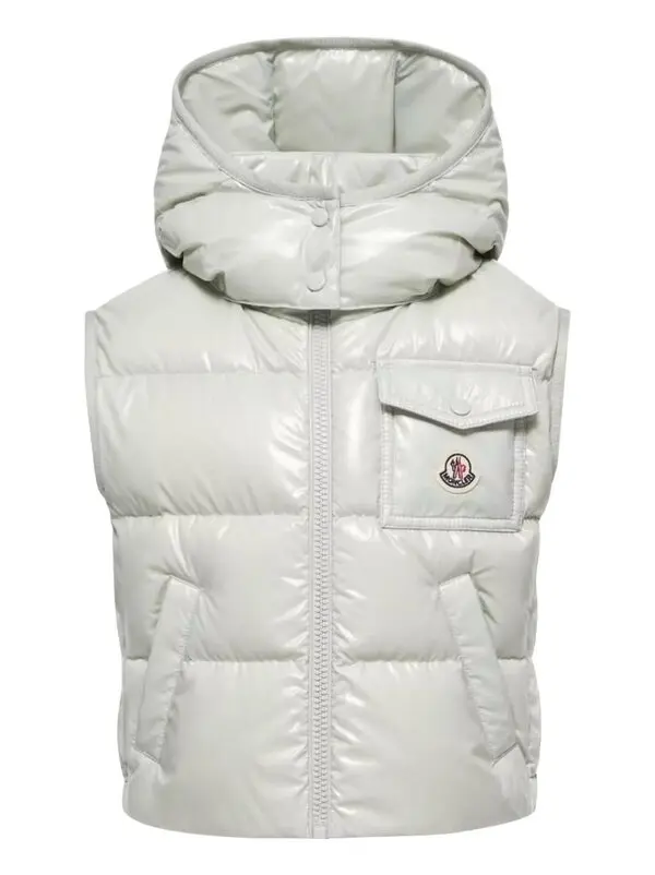 Moncler Kamile Hooded Down Gilet - Light Green