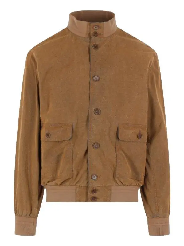 Aspesi Stand Collar Casual Jacket - Brown