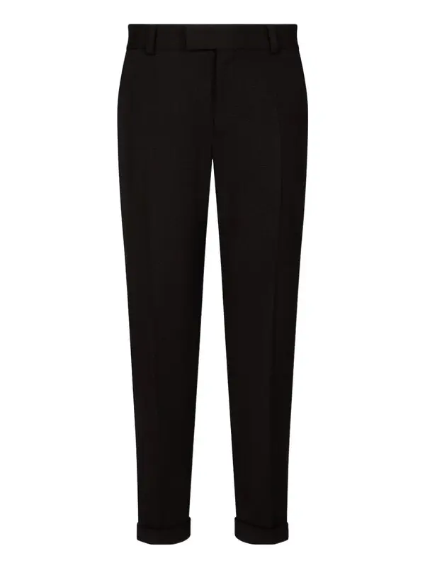 Dolce & Gabbana Tapered Pleated Trousers - Black