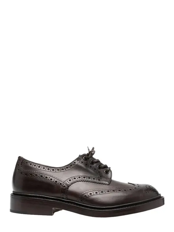 TRICKER'S Wingtip Brogue Derby Shoes - Black