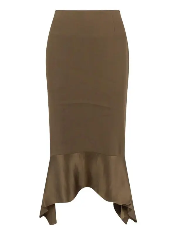 TOTEME Asymmetric Midi Skirt - Green