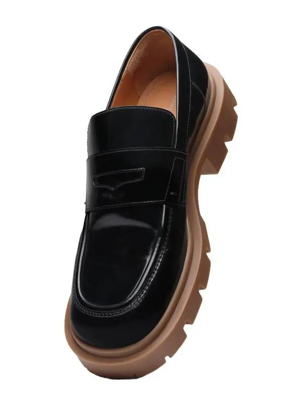MAISON MARGIELA Ivy Loafer - Black And Honey