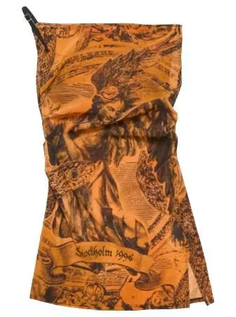Acne Studios Graphic Printed Asymmetrical Dress - Orange