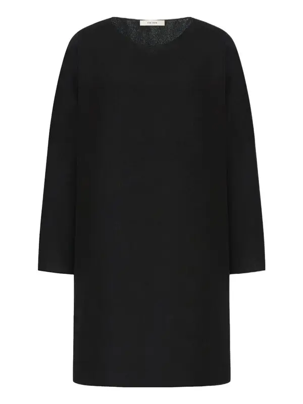 THE ROW Bastira Boat-neck Long-sleeve Top - Black