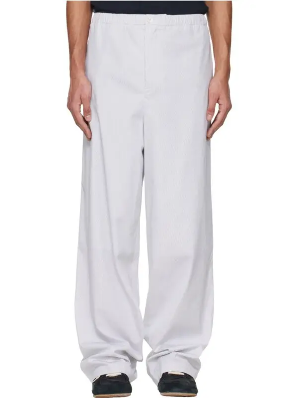 JIL SANDER Elastic Waist Casual Pants - White