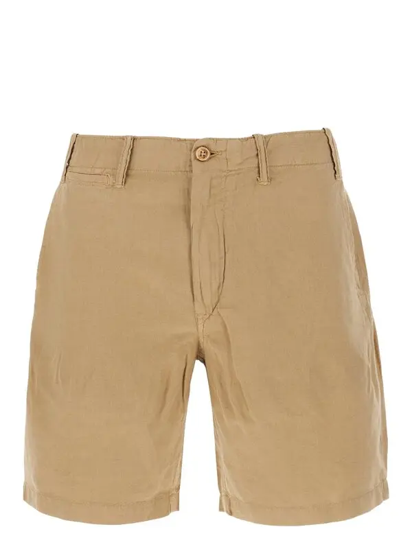 Polo Ralph Lauren Cotton-linen Blend Chino Shorts - Beige