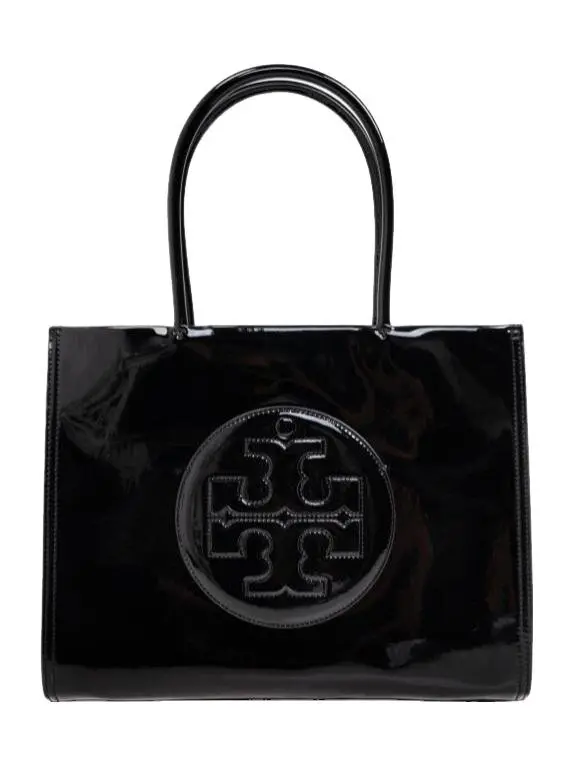 Tory Burch Ella Embossed Small Shopper Bag - Black