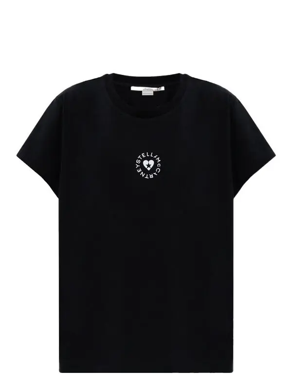 Stella McCartney Logo Print Crewneck T-shirt - Black