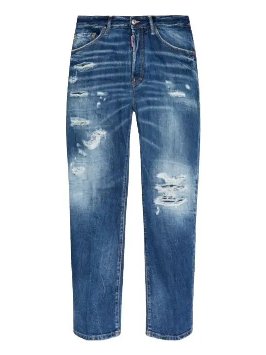 Dsquared2 Bro Vintage Distressed Wash Jeans - Blue