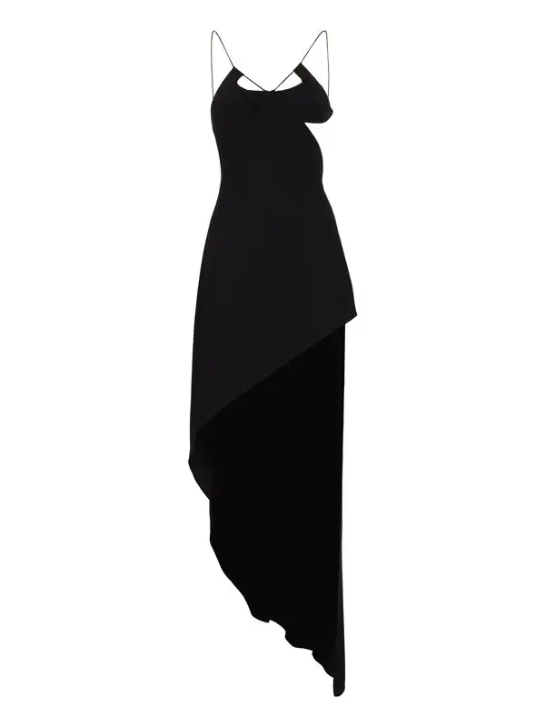 AMAZUIN Aliza Jersey Gown - Black