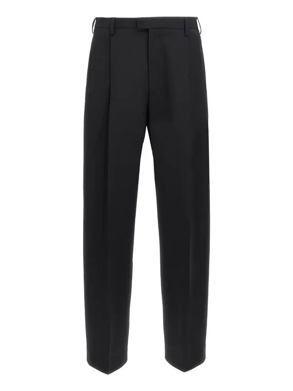 Marni Pleated Straight-leg Trousers - Black