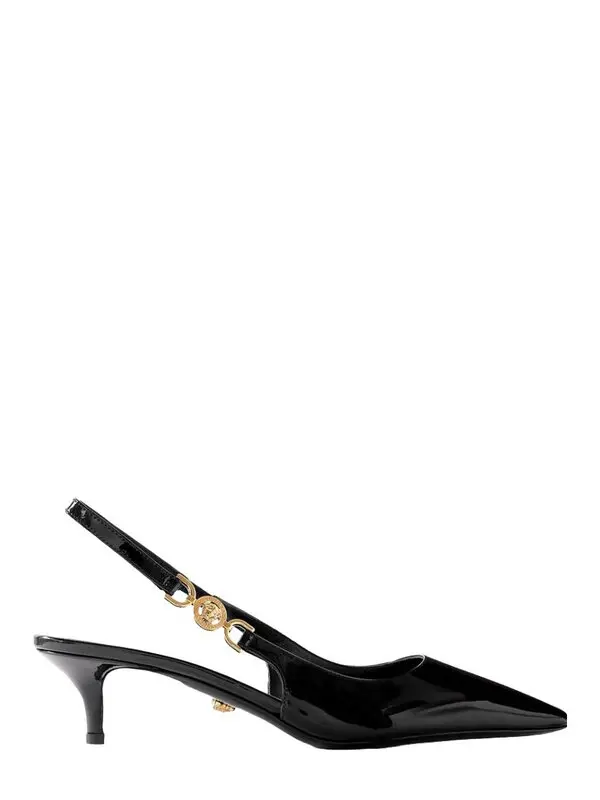 Versace Medusa '95 Patent Leather Slingback Pumps - Black